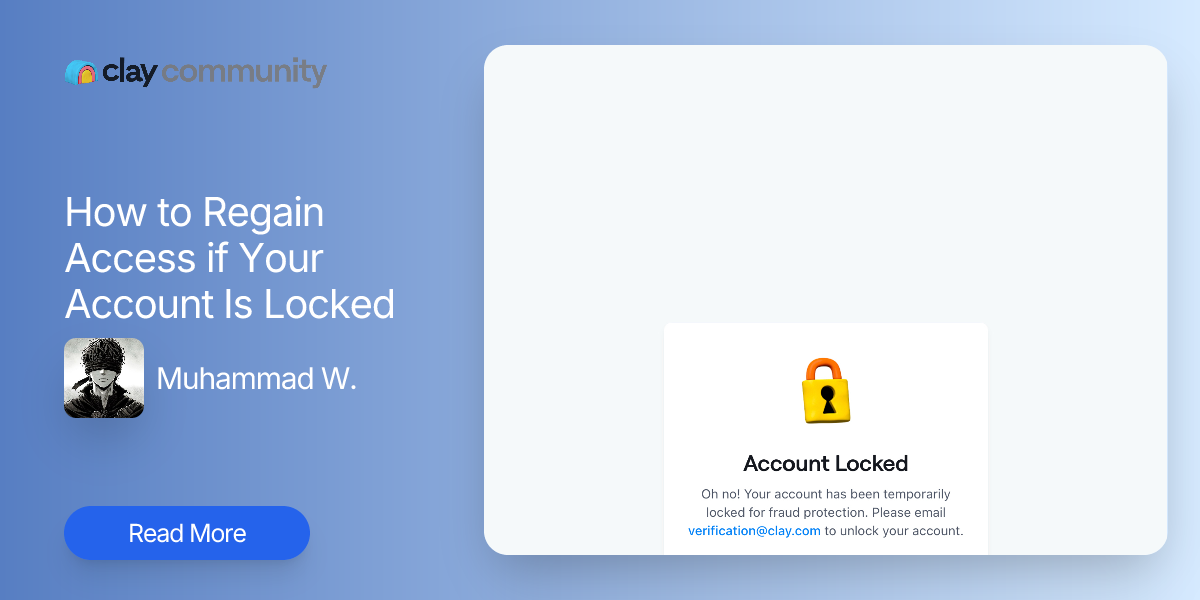 How to Regain Access if Your Account Is Locked | Clay