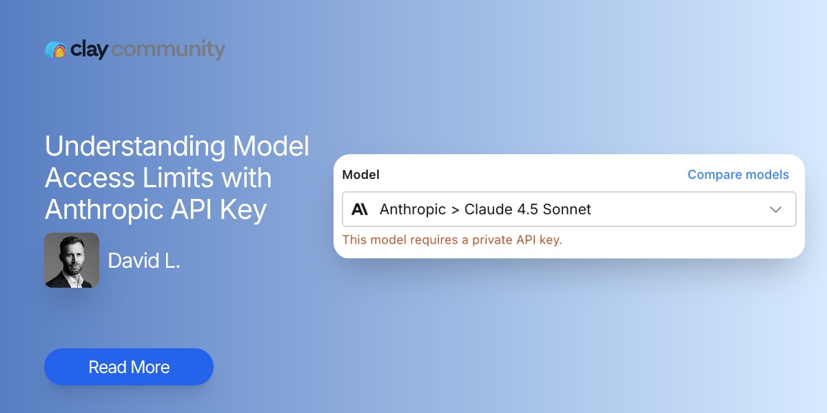 Understanding Model Access Limits with Anthropic API Key | Clay